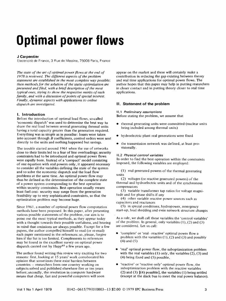 Optimal Power Flow | PDF | Linear Programming | Mathematical Optimization