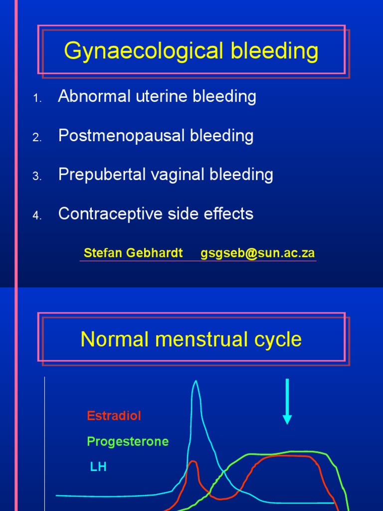 Understanding Gynaecological Bleeding | PDF | Estrogen | Menstrual Cycle