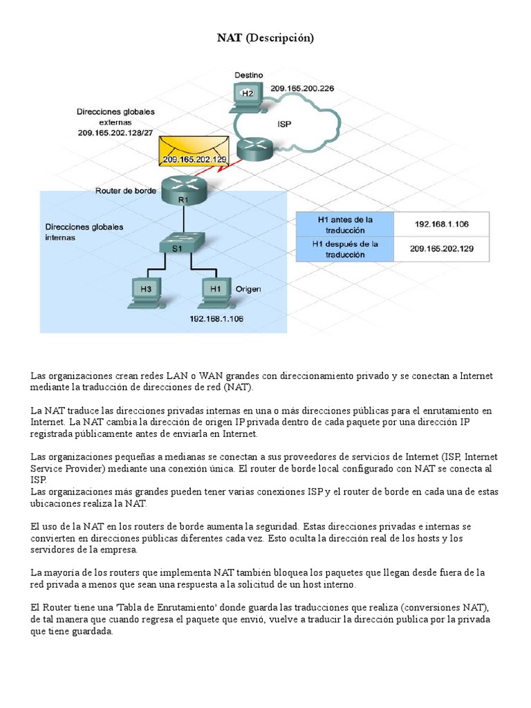 Redes Nat | PDF | Enrutador (Computación) | Dirección IP