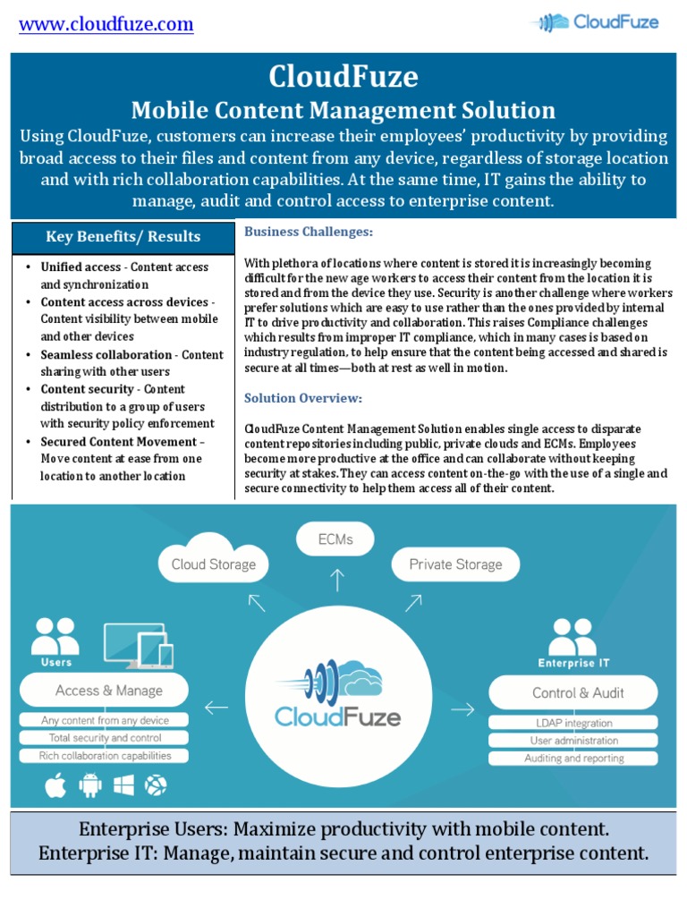 CloudFuze DataSheet | PDF | Cloud Computing | Areas Of Computer Science