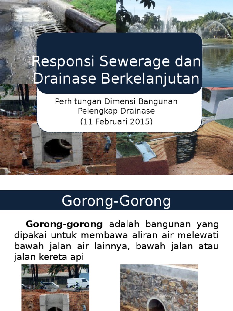 Responsi Sewerage Dan Drainase Berkelanjutan (Dimensi Bangunan ...