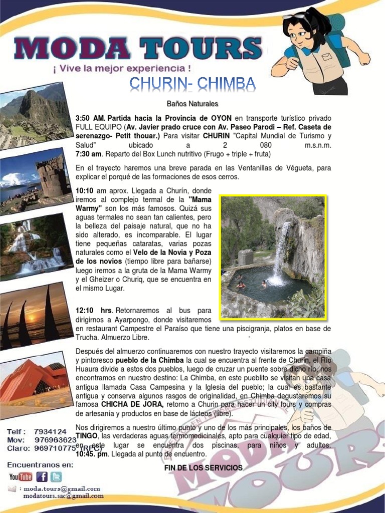 Churin Chimba SM | PDF | Turismo | Industrias