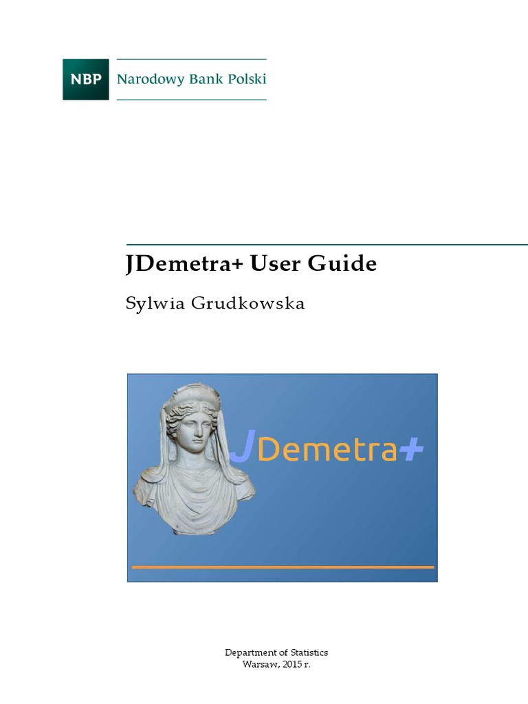 JDemetra+ User Guide | PDF | Time Series | Microsoft Excel
