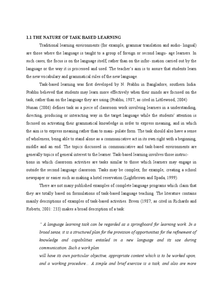 Task Based Learning and Competency Based | PDF | Competence (Human ...