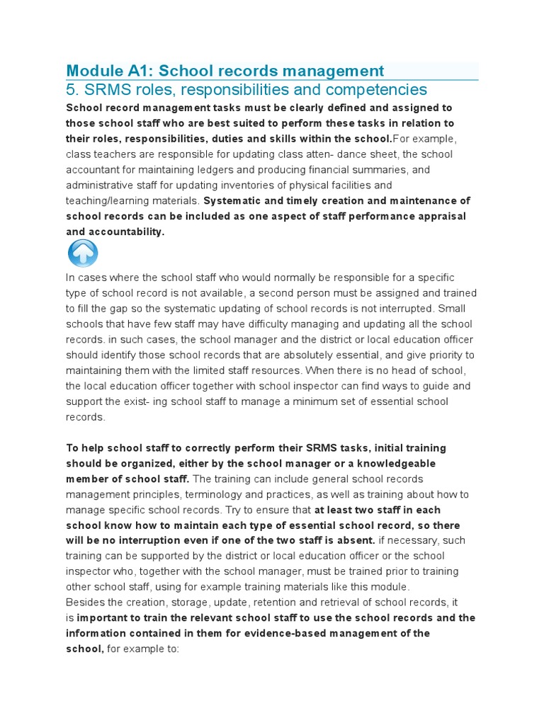 5) Module A1 School Records Management | PDF | Records Management ...