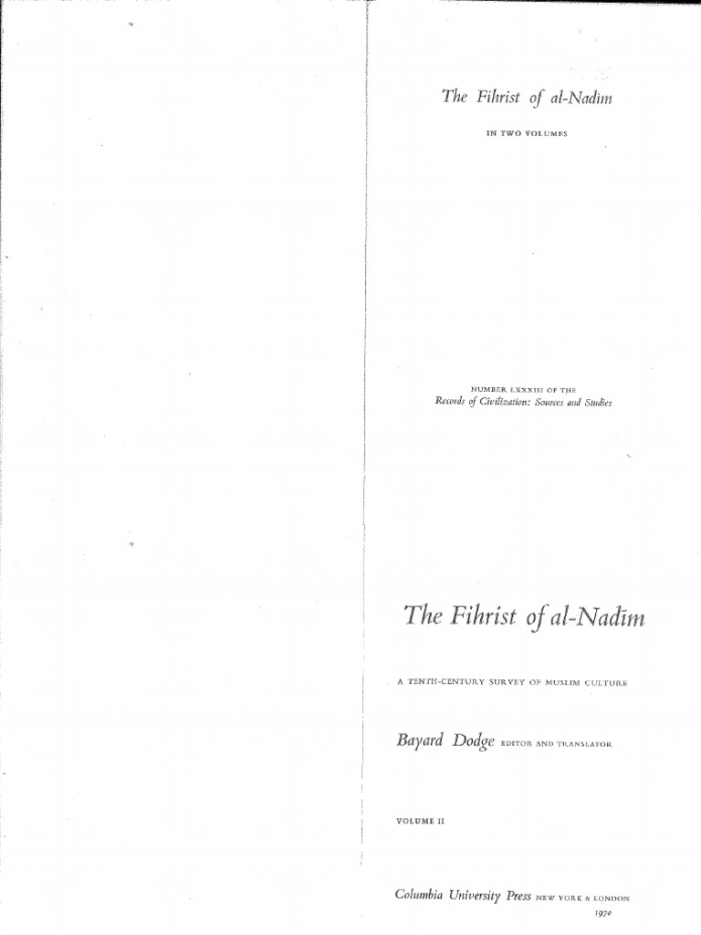 The Fihrist of Ibn Nadim Vol.2 | PDF