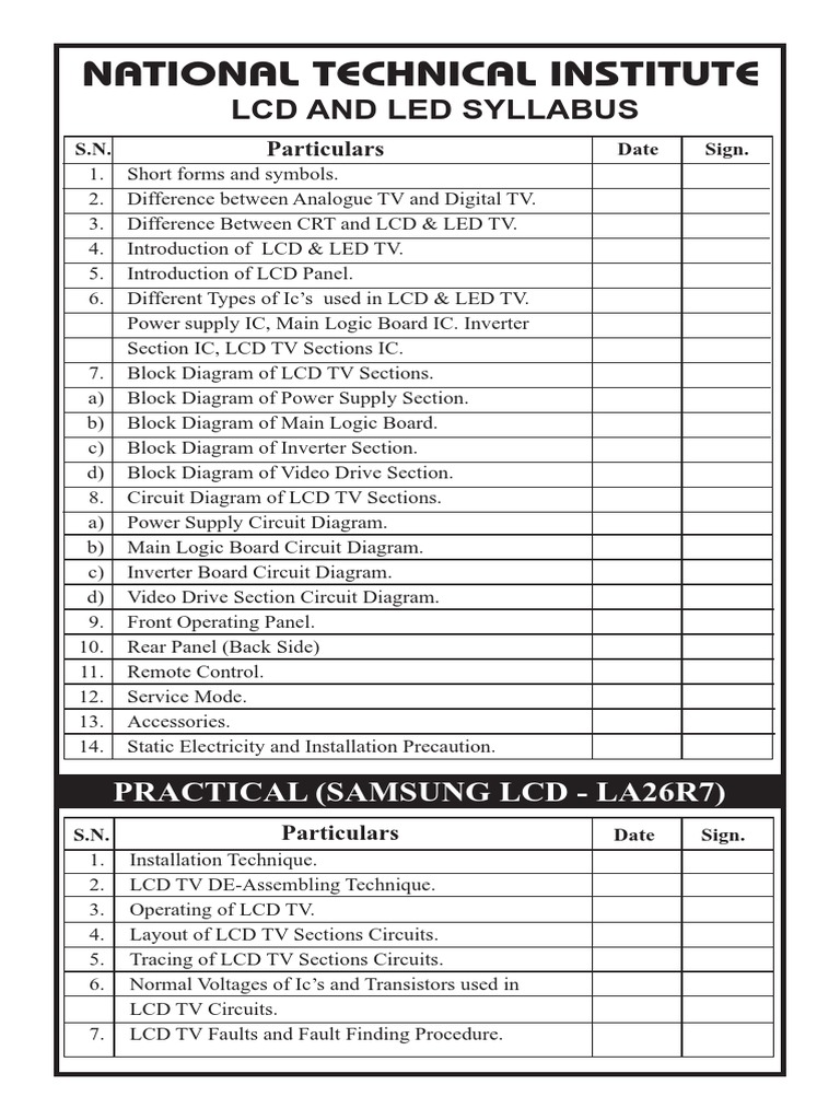LCD & LED TV Service Guide | PDF | Liquid Crystal Display | Television