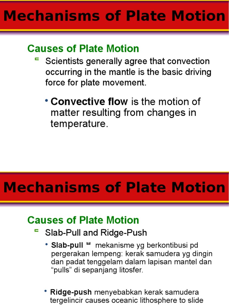 3-4 Mechanisms of Plate Motion.pptx | Plate Tectonics | Mantle (Geology)
