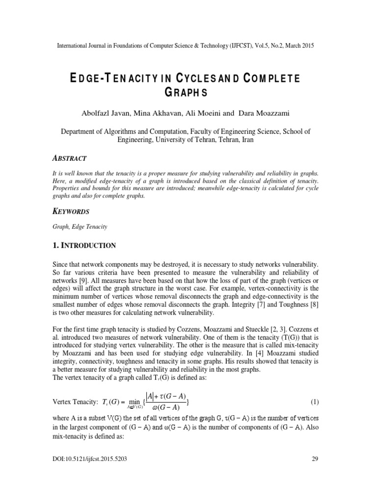 Graph Edge-Tenacity Analysis | PDF | Graph Theory | Mathematical Relations