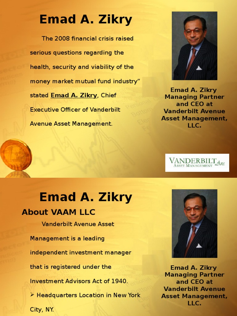 Emad A Zikry | PDF | Chief Executive Officer | Investing