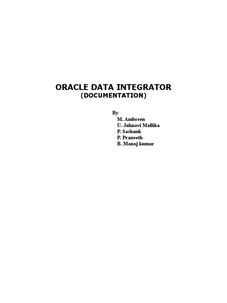 Oracle Data Integrator 12c Overview | PDF | Oracle Database | Metadata