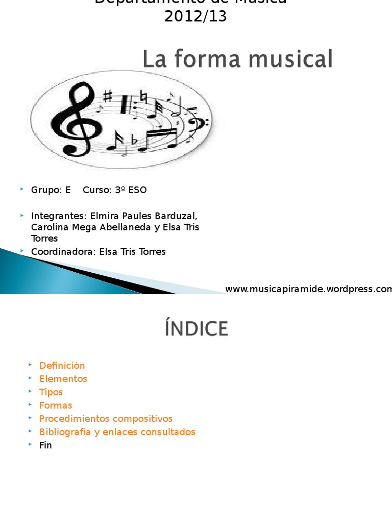 Las Formas Musicales 121203025822 Phpapp02 | PDF | Sonata | Melodía