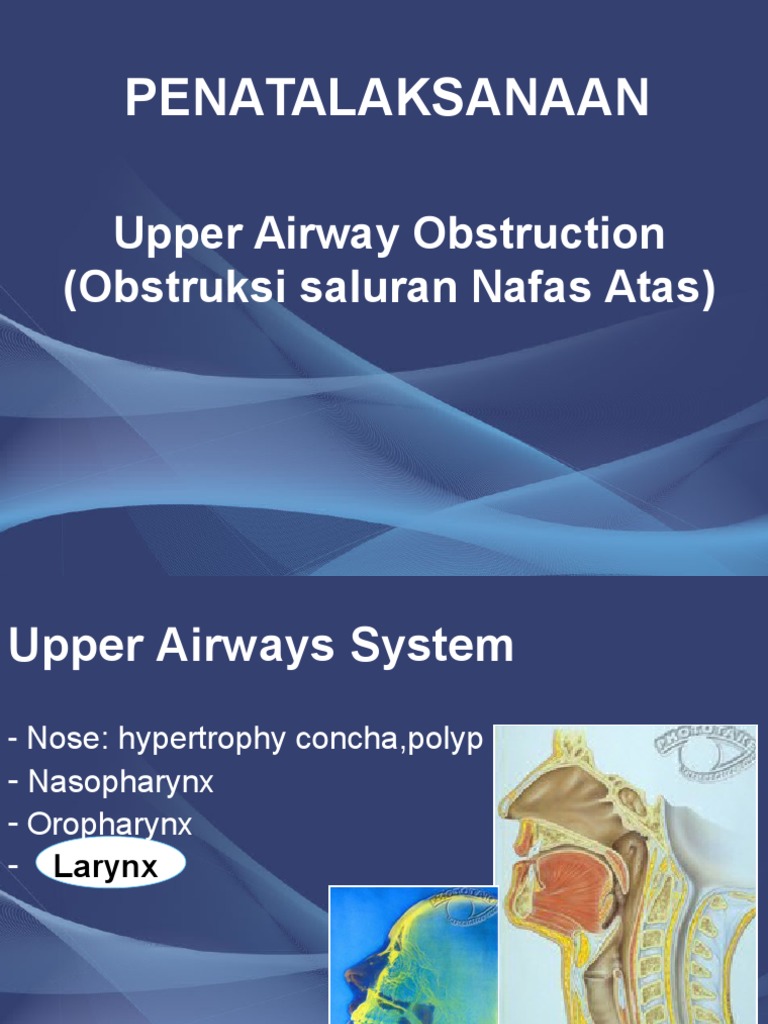 Management of Upper Airway Obstruction | PDF | Respiratory Tract ...