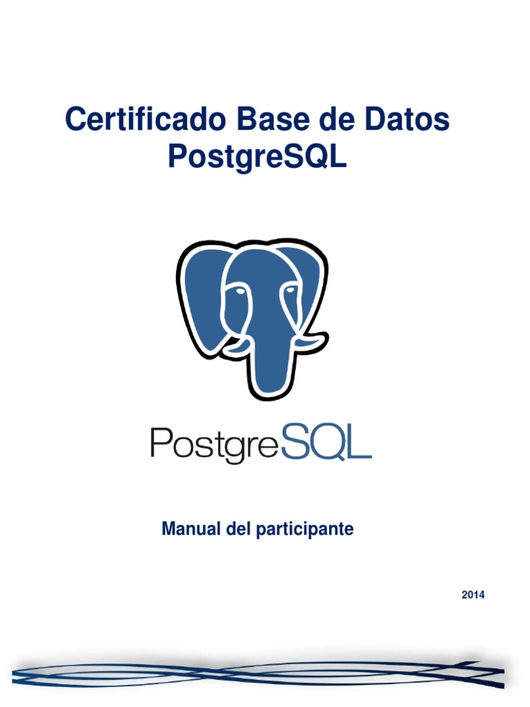 Manual PostgreSQL Certificacion | PDF | Postgre Sql | Bases de datos
