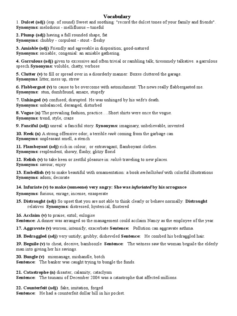 Vocabulary Building | PDF | Part Of Speech | Adjective