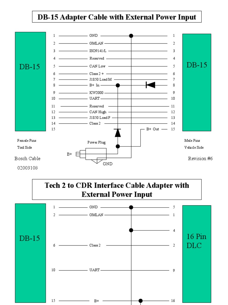 Bosch CDR Adapter Cable Overview | PDF | Electrical Connector | Equipment