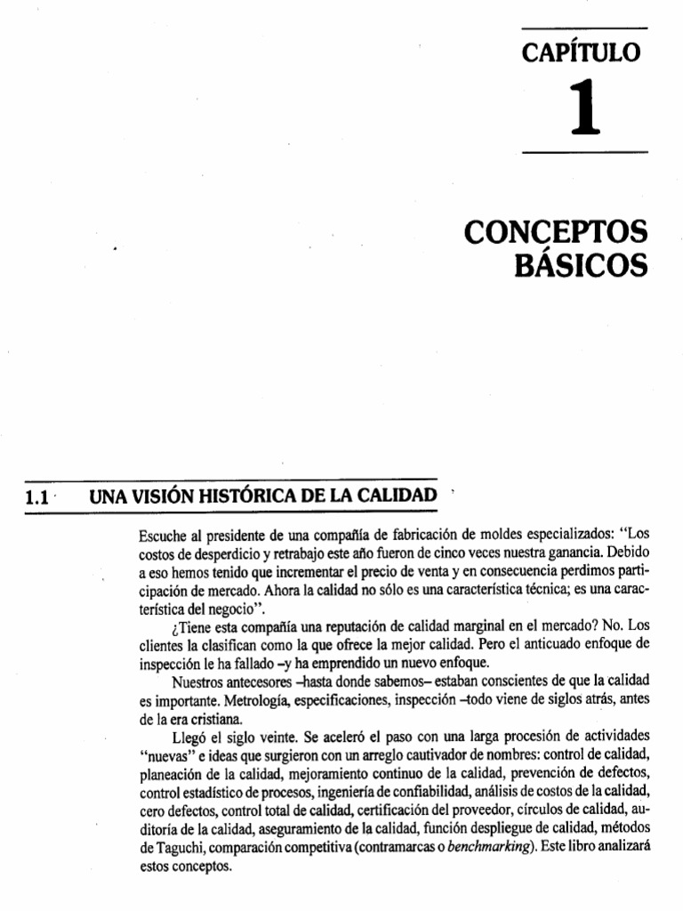 Capitulo1 Conceptos Basicos de Calidad | PDF
