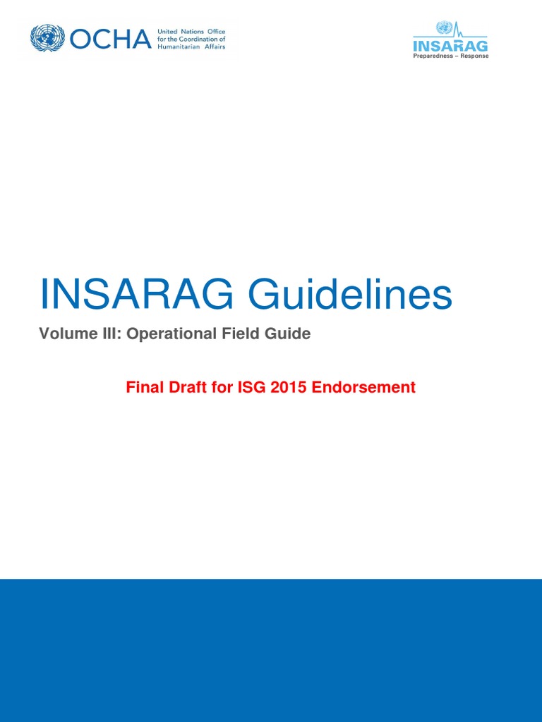 INSARAG Guidelines V3 - Operational Field Guide | PDF | Emergency ...