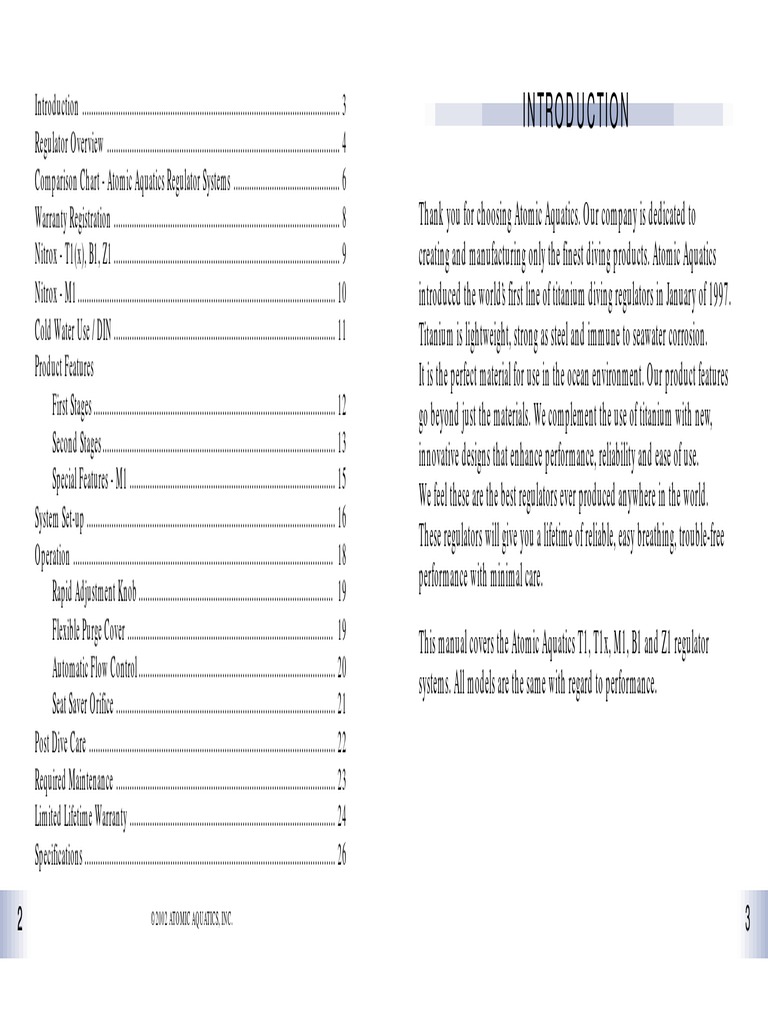 Atomic Regulator Manual | PDF | Gases | Chemistry