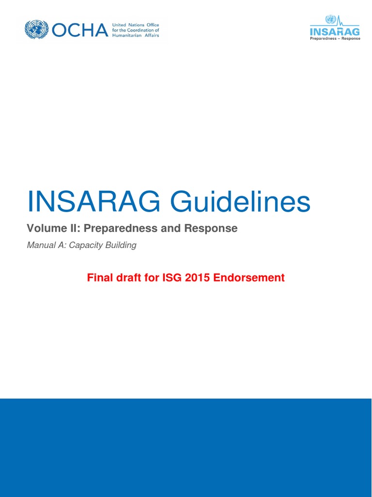 INSARAG Guidelines V2, Manual A - Capacity Building | PDF | Emergency ...