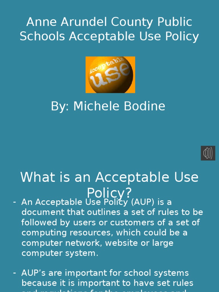 Acceptable Use Policy | Digital Technology | Computers