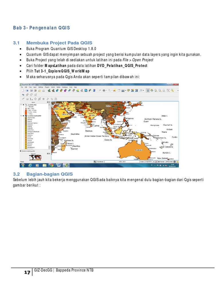 Tutorial QuantumGIS Bab3 | PDF