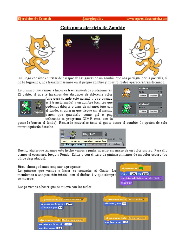 Ejercicio de Juego de Zombies en Scratch | PDF | Juegos y actividades ...