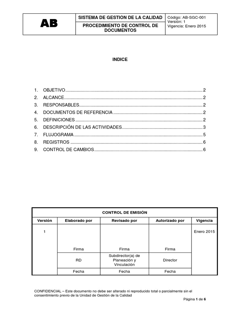 Control de Documentos SGI | Gestión de la calidad | Iso 9000