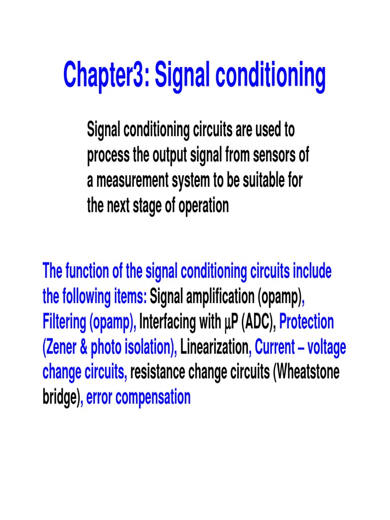 Eee 436 Signal Conditioning 1 | PDF | Operational Amplifier | Amplifier
