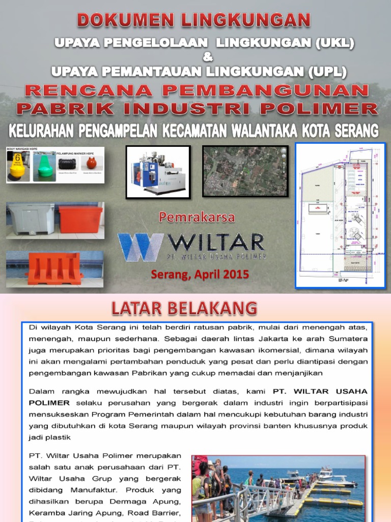 Eksp UKL UPL PEMBANGUNAN PABRIK POLIMER DI KOTA SERANG | PDF | Bisnis ...