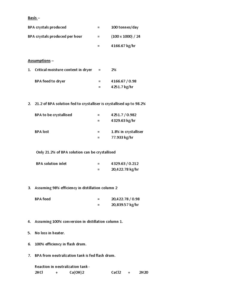 BPA Production Process Analysis | PDF