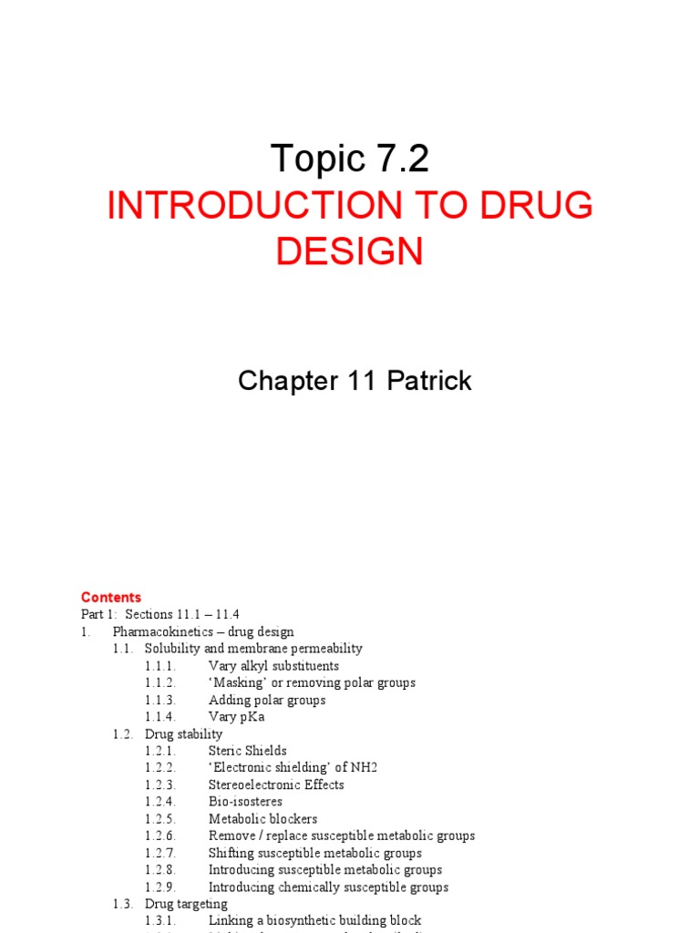 Drug Design Notes | PDF | Drug Design | Carboxylic Acid