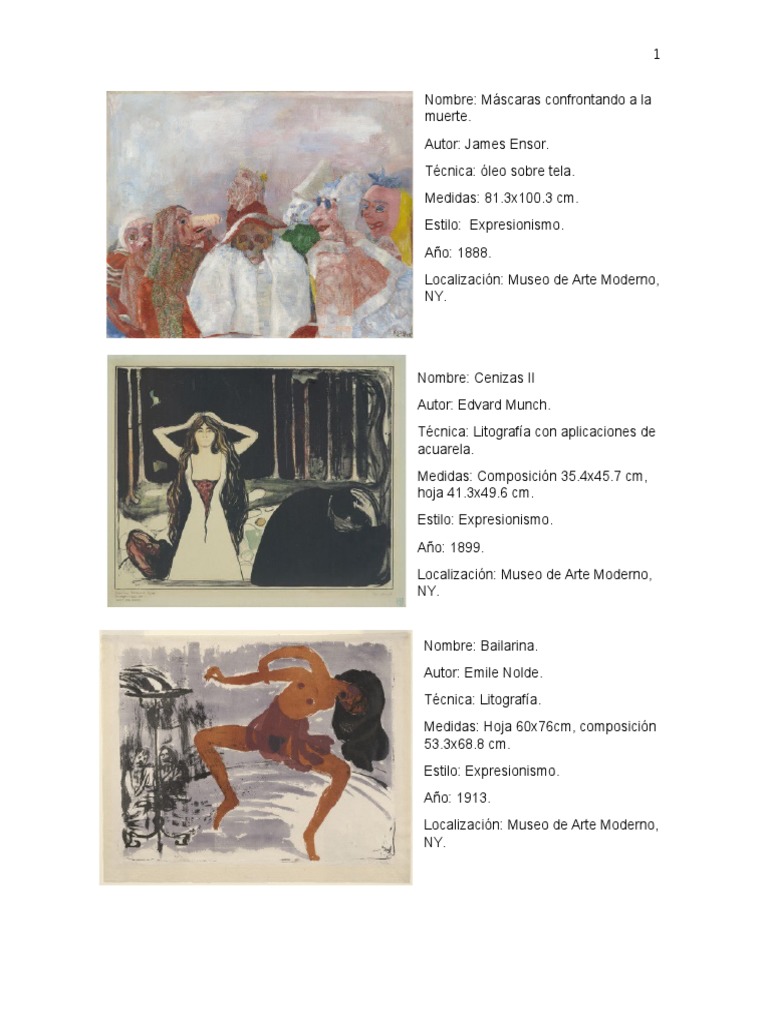 Fichas Arte Contemporaneo II | PDF | Expresionismo | Arte abstracto