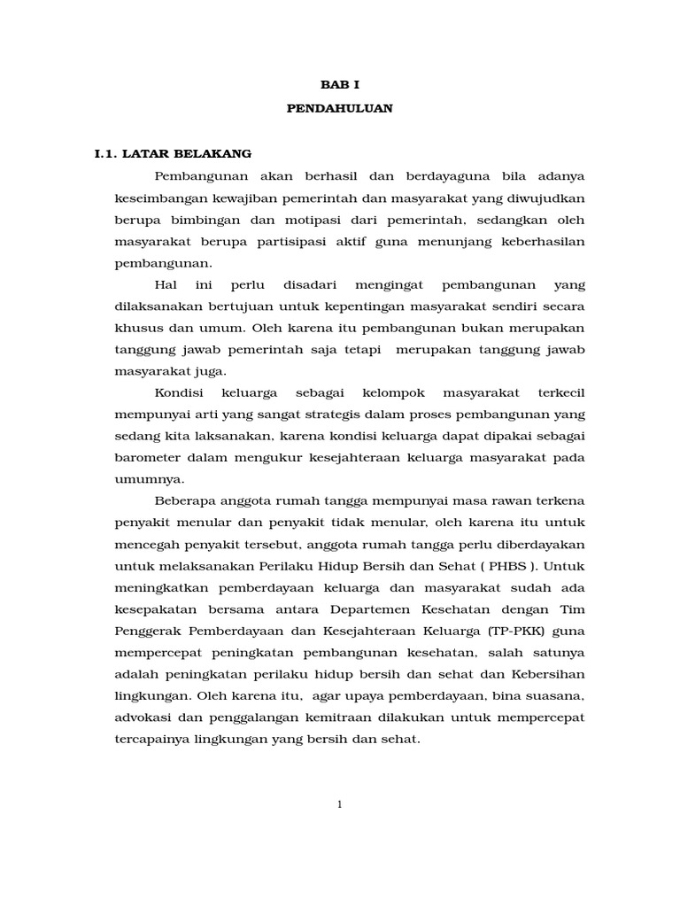 Profil PHBS Desa | PDF | Kesehatan Holistik