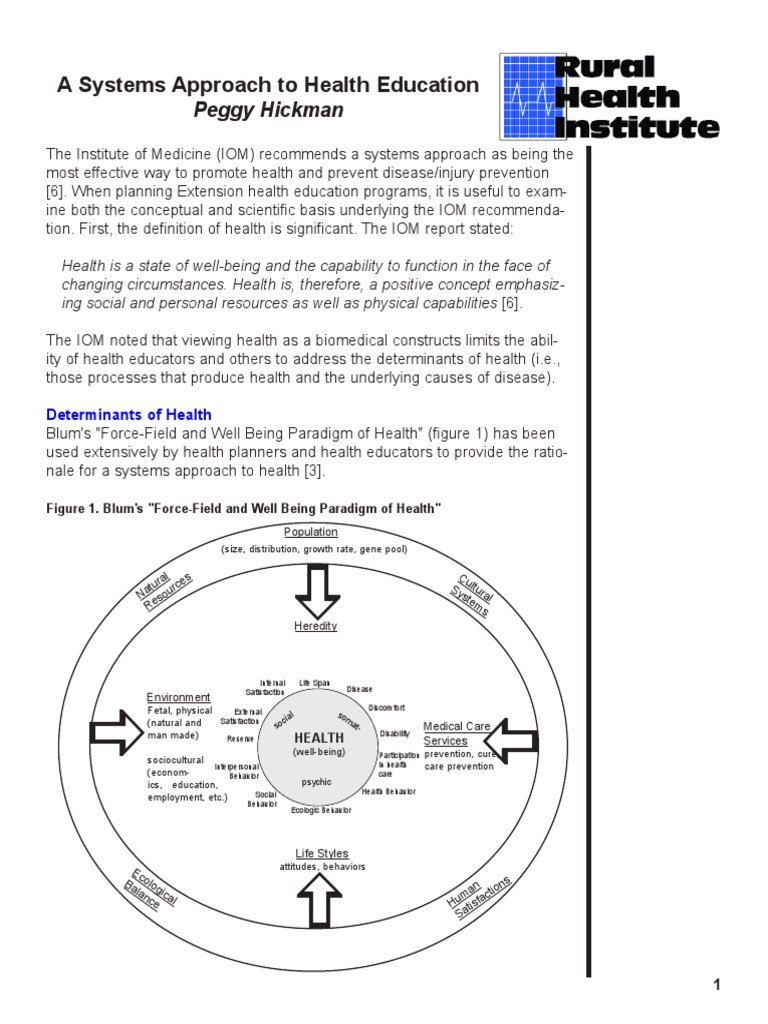 Determinant of Health | PDF | Health Promotion | System