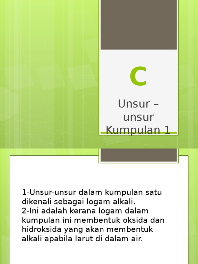 Unsur Unsur Kumpulan 1 | PDF