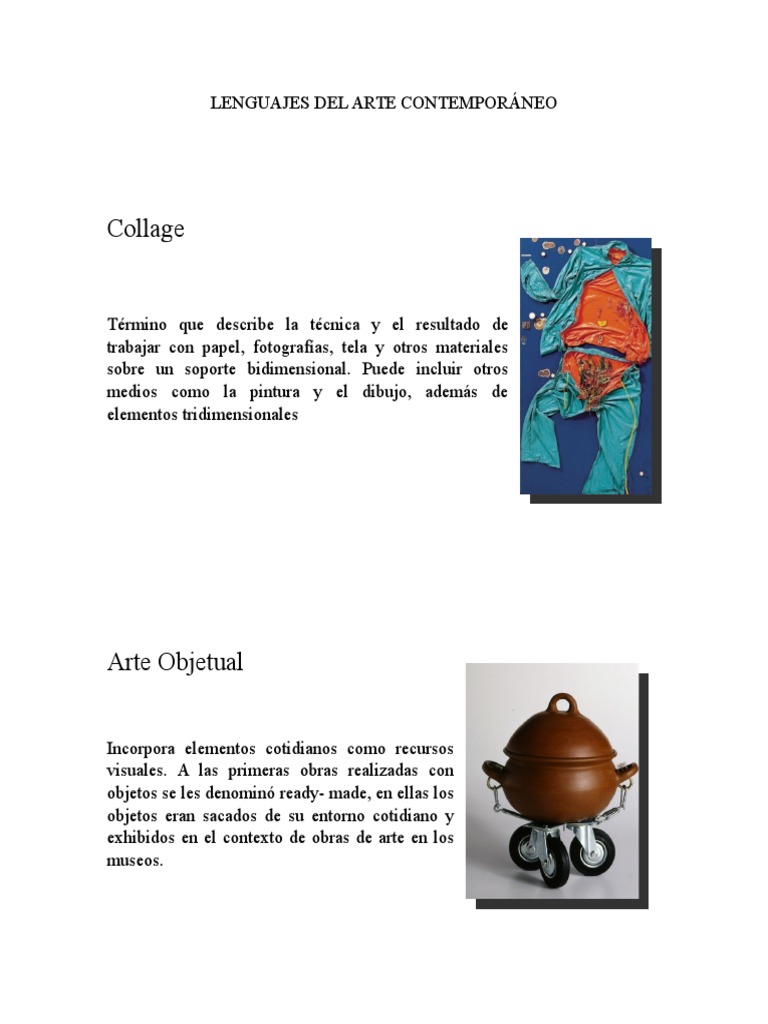 Lenguajes del Arte Contemporáneo | PDF | Estética | Medios de arte