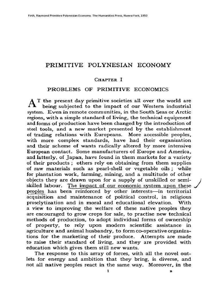 Primitive Polynesian Economy Book | PDF | Social Science | History