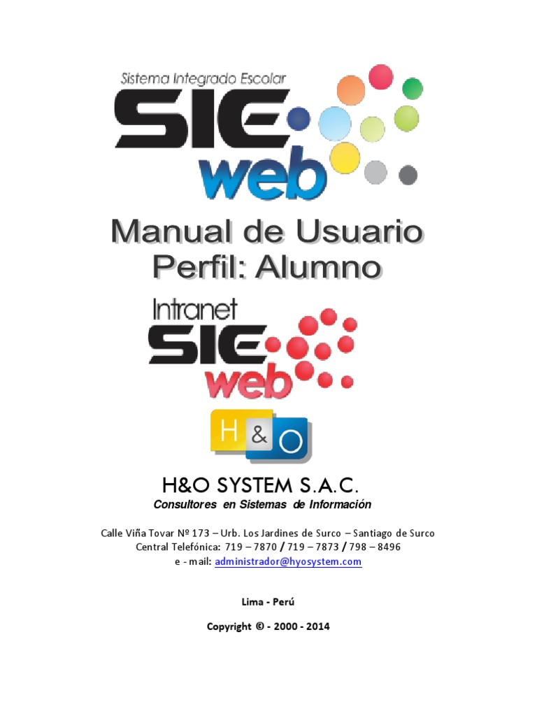 Manual SieWeb para Alumnos | PDF | Point and Click | Ventana (informática)