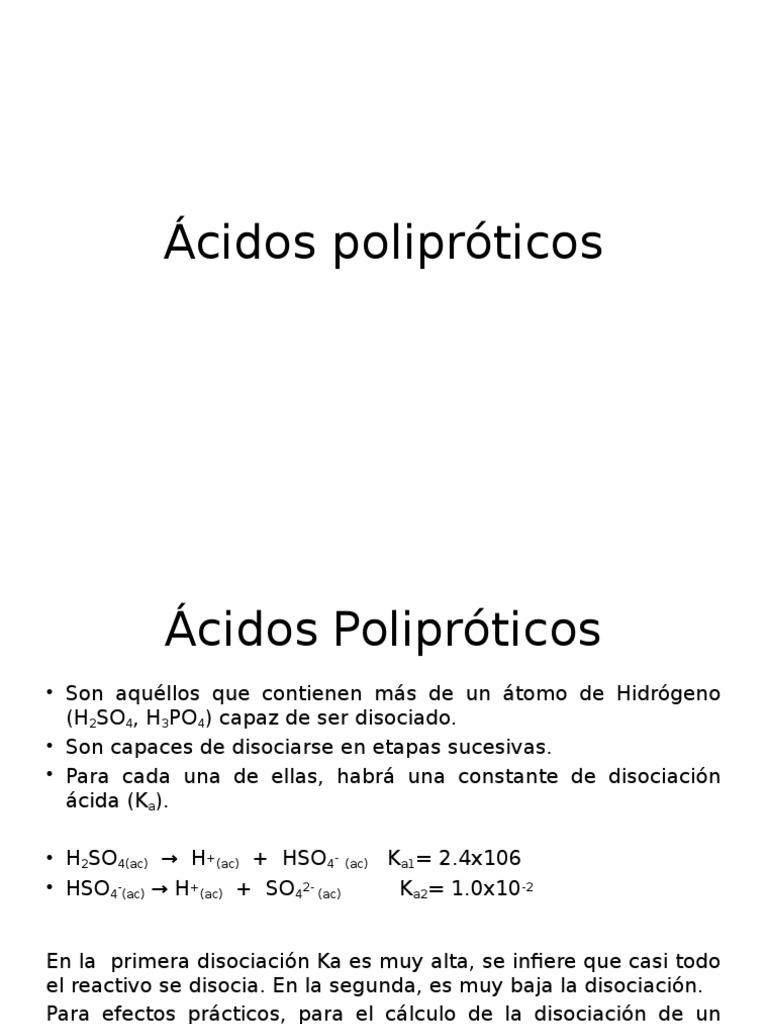 Ácidos polipróticos | Ph | Disociación (Química)