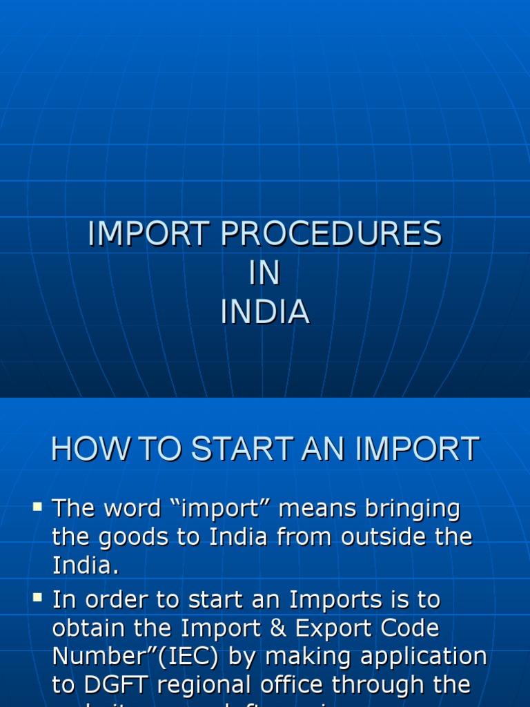 Import Procedure Pdf Invoice Services Economics