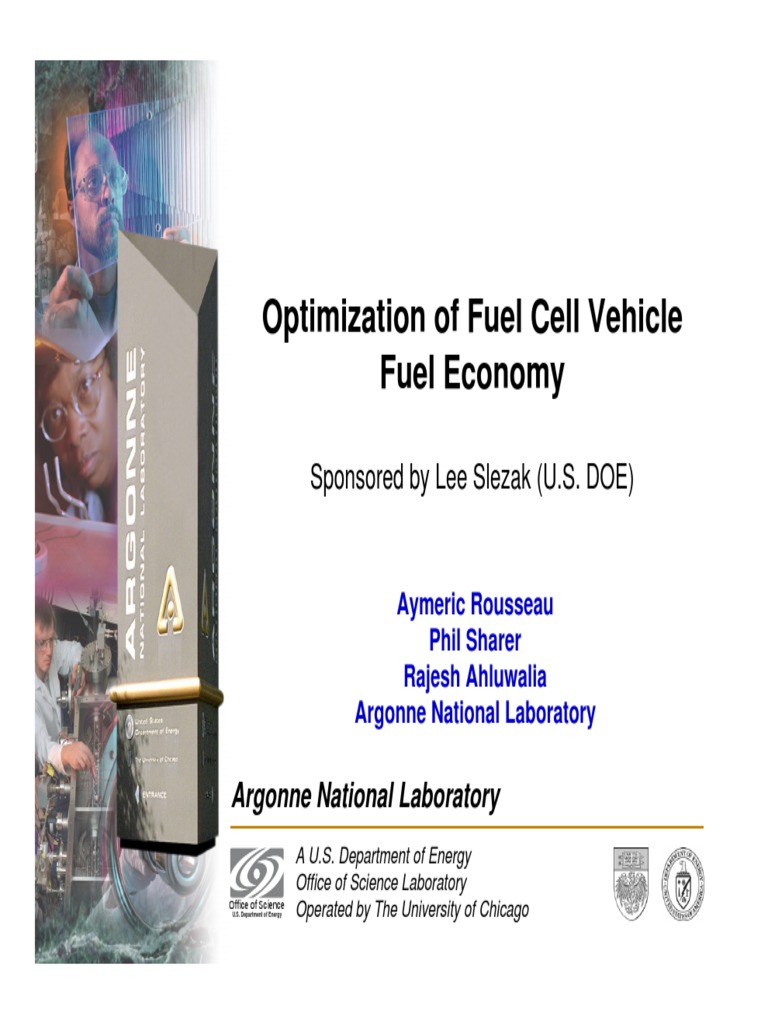 Optimization of Fuel Cell Vehicle Fuel Economy: Sponsored by Lee Slezak (U.S. DOE) | PDF ...