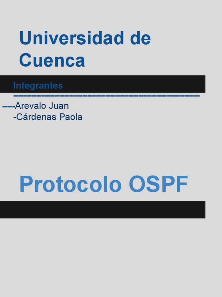 Protocolo OSPF | PDF | Estándares informáticos | Redes de computadoras