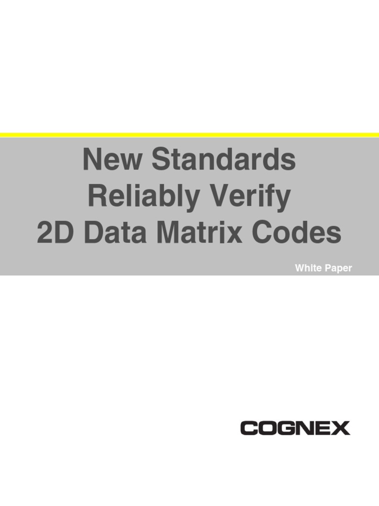 New Standards Reliably Verify 2D Data Matrix Codes | PDF | Barcode ...