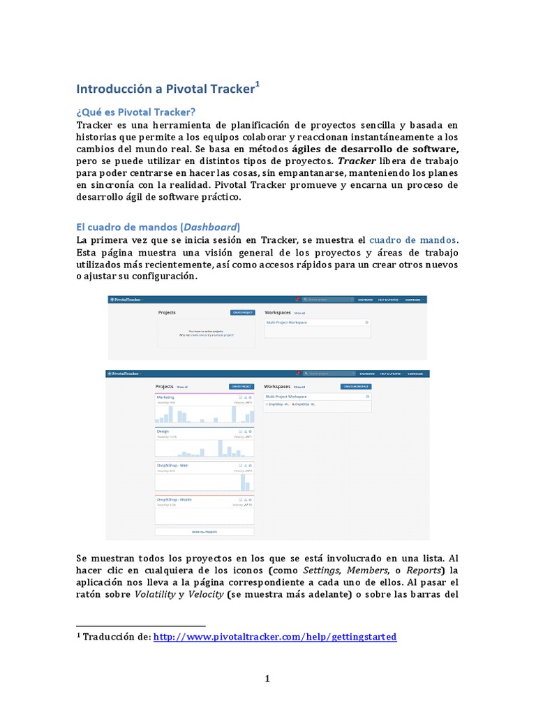 Tutorial Pivotal Tracker | PDF | Point and Click | Software