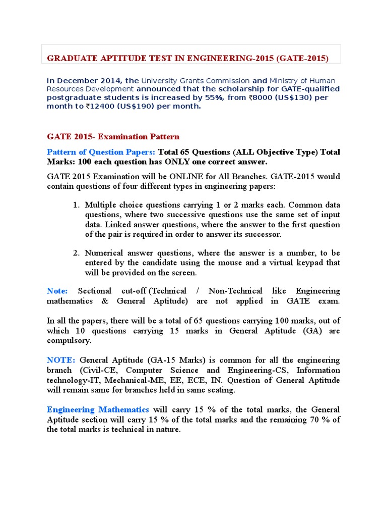 GATE-2015 Cut-Off Marks, Result Analysis, Toppers Name, PSU ...