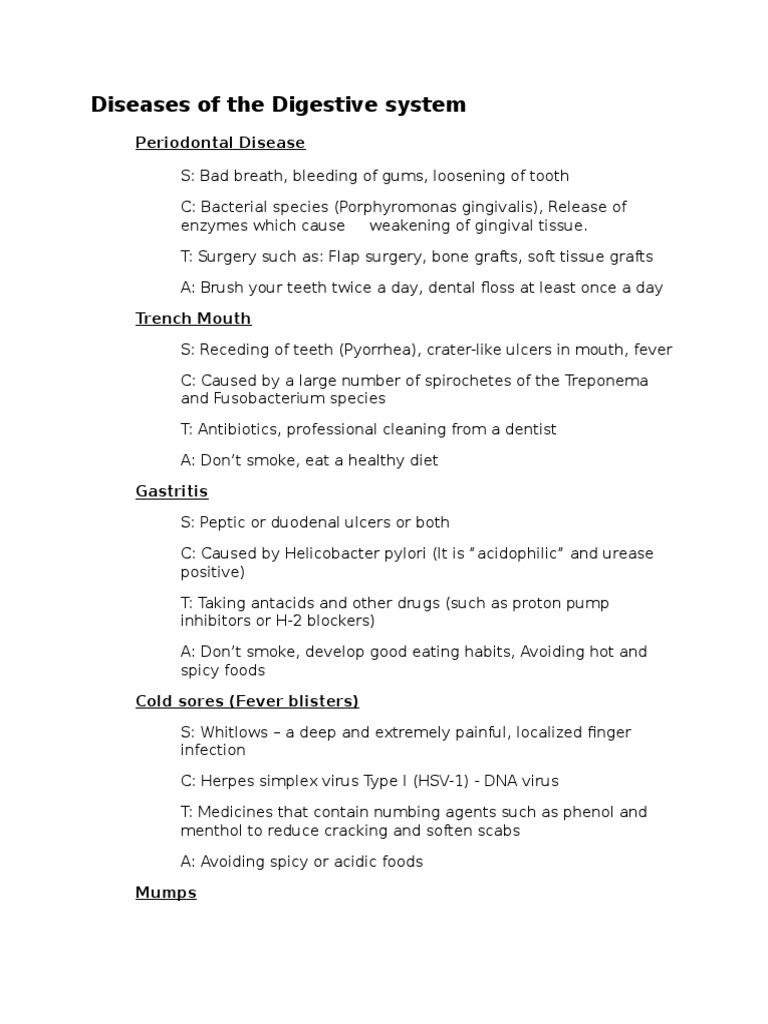 Diseases of The Digestive System | PDF | Clinical Medicine | Epidemiology