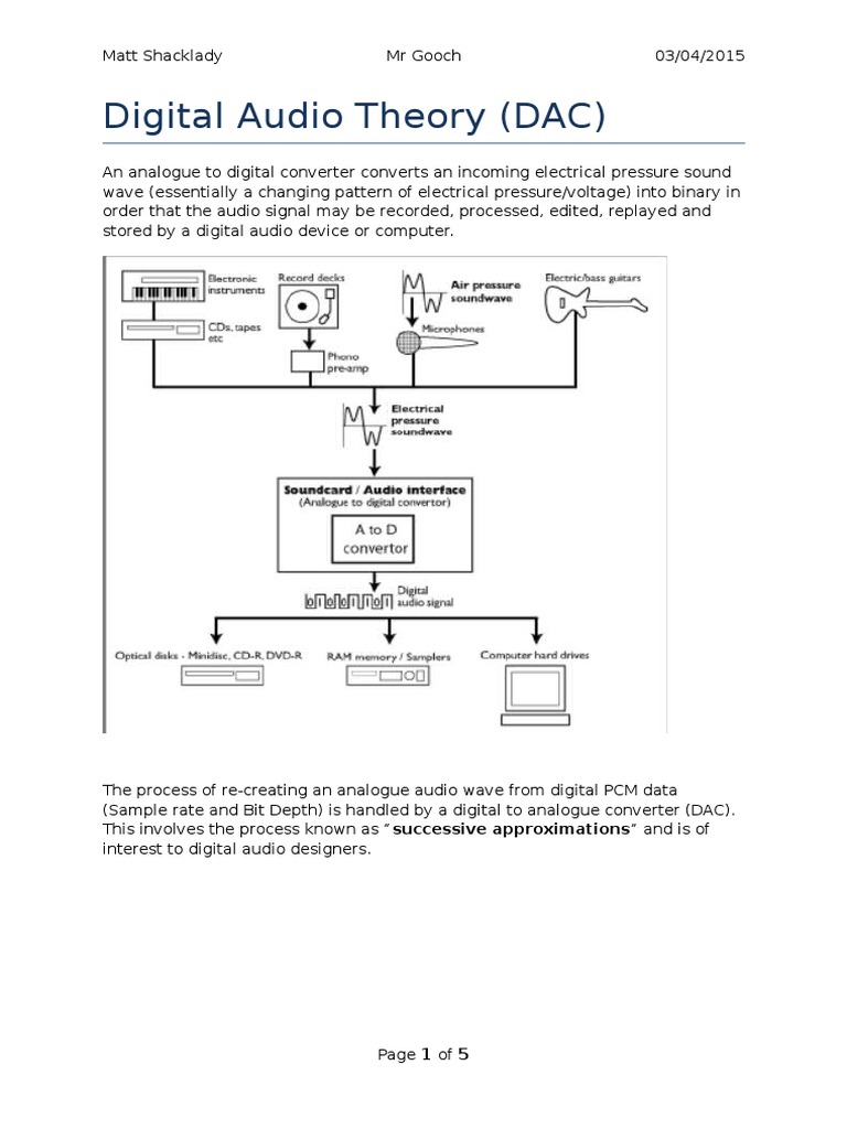 Digital Audio Theory | PDF | Sampling (Signal Processing) | Digital Audio
