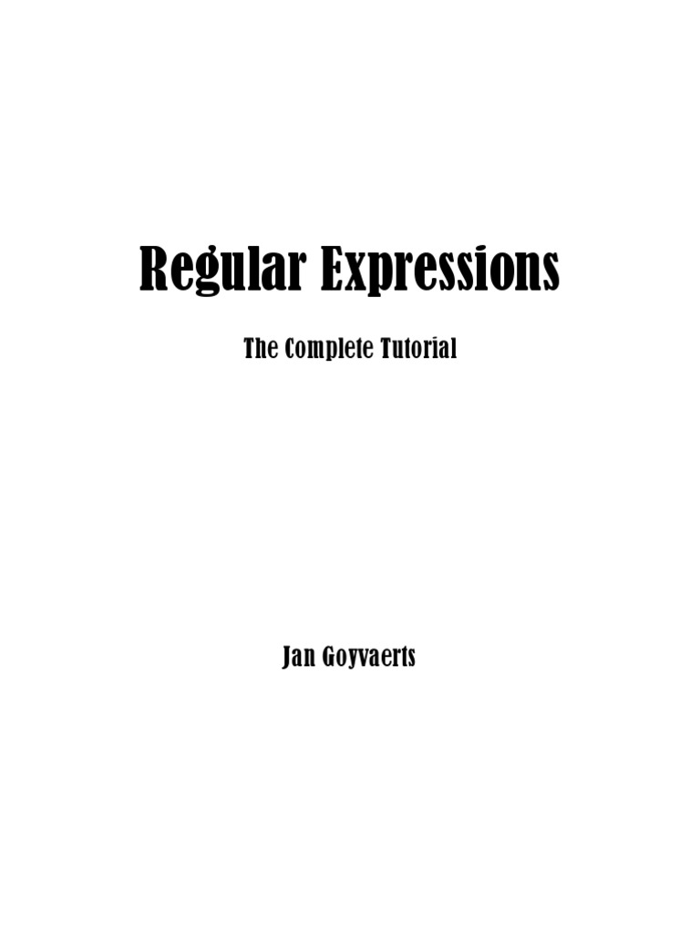 Regular Expressions | Download Free PDF | Regular Expression | Software Development