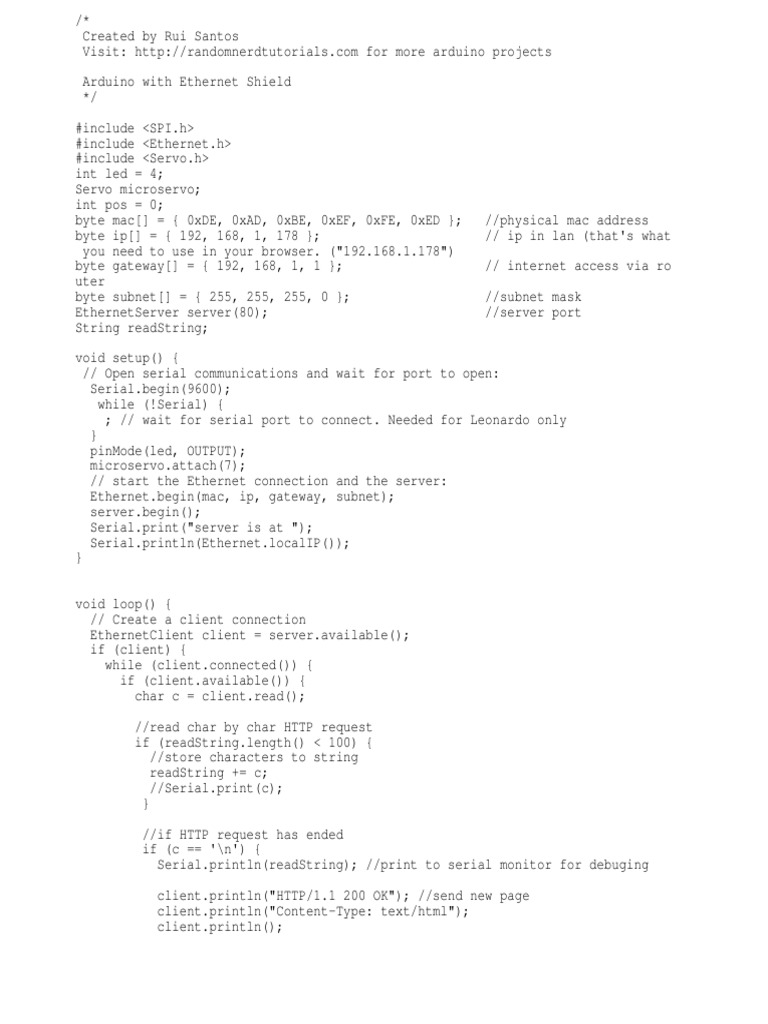 Program Contoh Ethernet | PDF | Port (Computer Networking) | Gateway ...